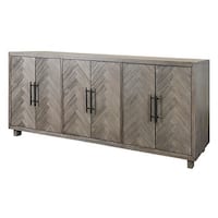 Modern Wood 80" Console with with doors, TV Stand, Accent Cabinet ...
