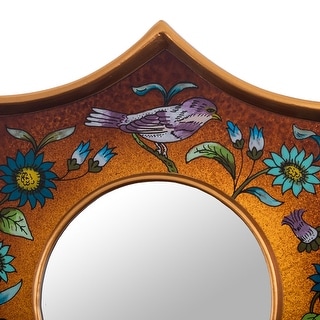 Novica Handmade Birds Of Peru In Nutmeg Reverse-Painted Glass Wall ...