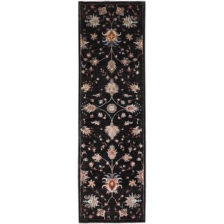 Shahbanu Rugs Crow Black Hand Knotted And Densely Woven Soft Wool ...
