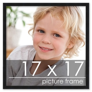 17x17 Contemporary Black Wood Picture Square Frame - Picture Frame ...