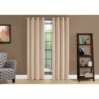 Monarch 9800 Two Piece 54 x 84nch Beige Room Darkening Curtain Panel ...