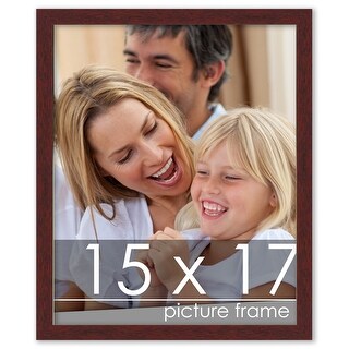 15x17 Traditional Walnut Complete Wood Picture Frame with UV Acrylic ...