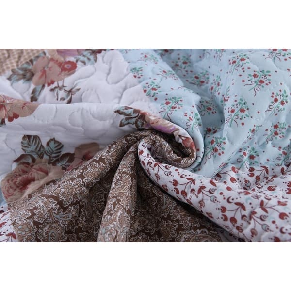 MarCielo 3 Piece Printed Quilt Set Lightweight Bedspread Set B75 - On ...