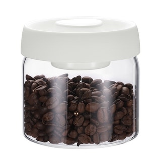 Vacuum Glass Coffee Canister with Airtight Lid Sealed Coffee Jar ...