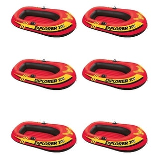 Intex Explorer 200 Inflatable 2 Person Boat Raft Set w/ 2 Oars & Pump ...