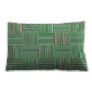 Ahgly Company Patterned Indoor-Outdoor Hazel Green Lumbar Throw Pillow ...