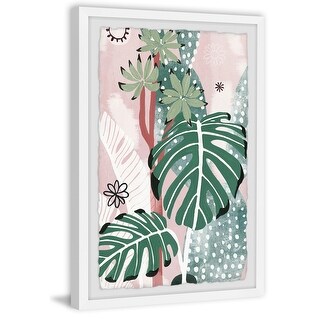 'Variegated Monstera' Framed Painting Print - Bed Bath & Beyond - 36082264