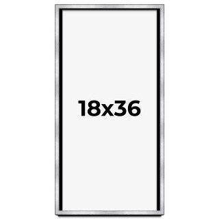 18x36 Shadow Box Frame Silver | 1.375 Inches Deep Real Wood - Bed Bath ...