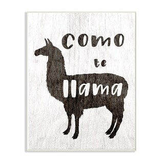 Stupell Como te Llama Funny Spanish Wall Plaque Art, Proudly Made in ...