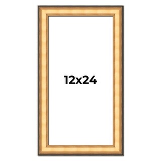 12x24 Frame Gold Plein Aire Solid Wood Picture Frame Width 2 Inches ...