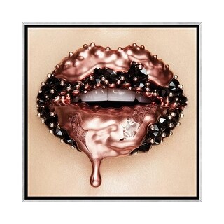 iCanvas "Rose Gold Melting Carat" by Vlada Haggerty Framed - Bed Bath ...