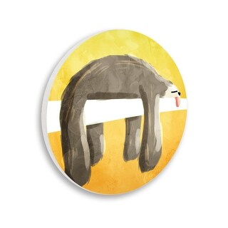 Stupell Sleeping Tree Sloth Exhausted Jungle Animal Yellow Sky, 12 x 12 ...