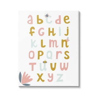 Stupell Muted Tones Floral Alphabet Canvas Wall Art Design by Alina ...