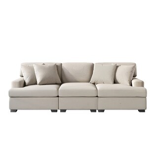 3 Seat Sofa with Removable Back and Seat Cushions Comfy Loveseat - N/A ...