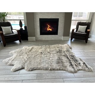 Silver Orchid Luxurious Faux Bison Skin Shag Rug - Bed Bath & Beyond ...