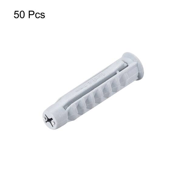 8x40mm Plastic Expansion Tube Bolts Column Frame Fixings Gray 50pcs ...