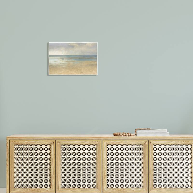 Stupell Coastal Sandy Sunlit Beach Wall Plaque Art by Christy McKee ...