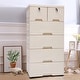 Plastic Drawers Dresser, Storage Cabinet with 6 Drawers, 20" Wx14 Dx40 ...