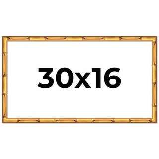 30x16 Frame Gold Bamboo Solid Wood Picture Frame | 1 Inch Moulding ...