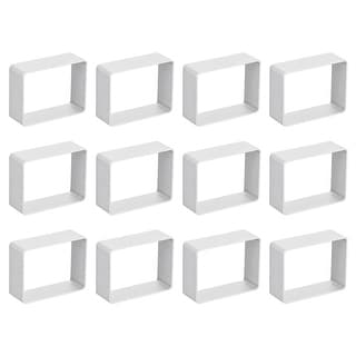 12pcs Metal Cookie Cutters Set, Aluminum Alloy Rectangle Cookie Cutter ...