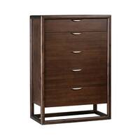 Vipe 54 Inch Tall Dresser Chest, 5 Drawers, Open Base, Rustic Brown ...