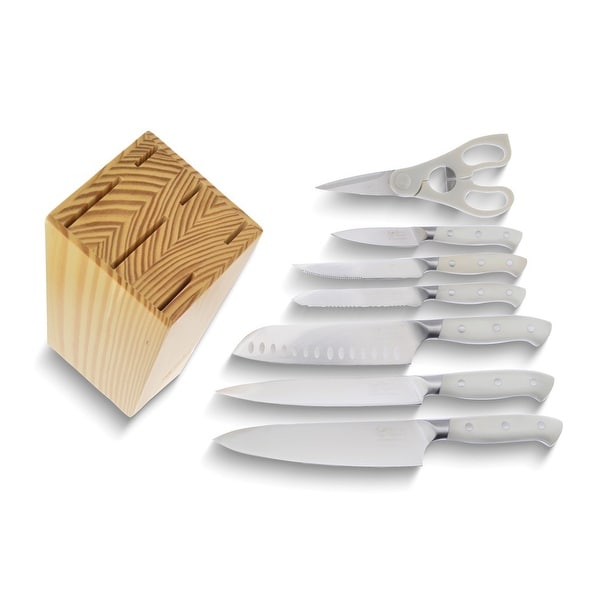 Deco Chef 12 Piece Stainless Steel Knife Set with Storage Block - On ...