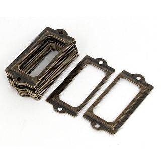 Office Library Iron Retro Style Tag Label Holder Bronze Tone 70mmx33mm ...