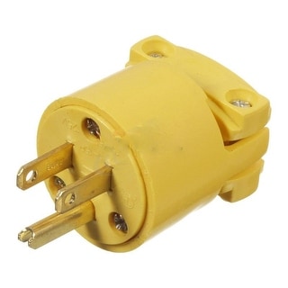 15 AMP Round Yellow 3-Wire Plug Plastic American Imaginations - Bed ...
