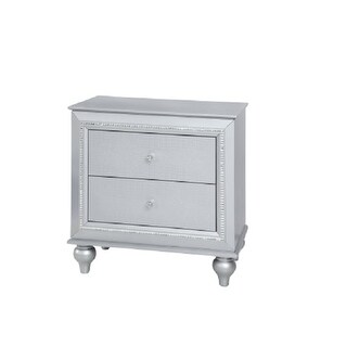 Amber Nightstand Silver - Bed Bath & Beyond - 35773834