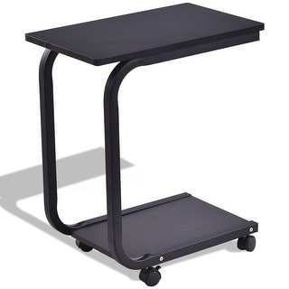 2-Tier Snack Stand Rolling Sofa Side Table - Bed Bath & Beyond - 28423377