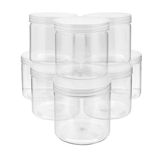 8-Pack 12 oz Clear Plastic Slime Containers with Lids - Bed Bath ...