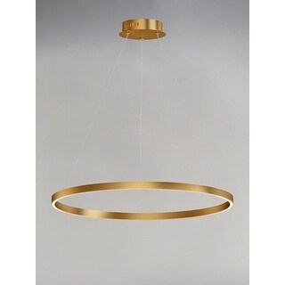 Modern Contemporary LED Pendant Groove Gold - Exact Size - Bed Bath ...