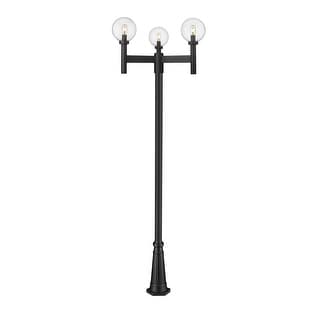 Laurent 3 Light Outdoor Post Mounted Fixture - Black - Bed Bath ...