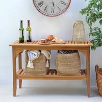 Cambridge Casual Leon Teak Console Table - On Sale - Bed Bath & Beyond ...