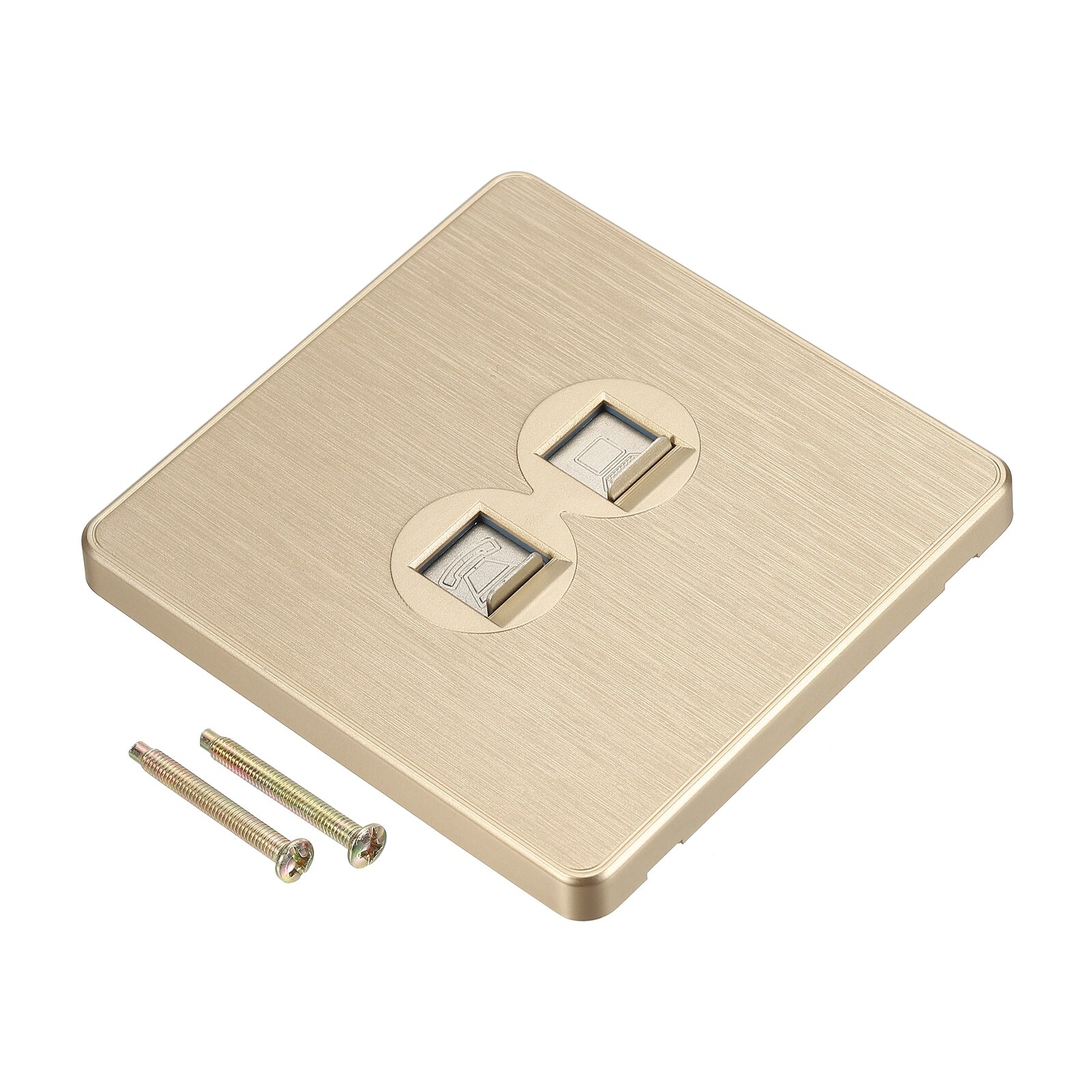 Ethernet Socket Dual Port RJ45 CAT6 Wall Plate Gold Tone for Networking ...