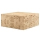 Penrod Mid-Century Burl Wood Square Coffee Table - Bed Bath & Beyond ...