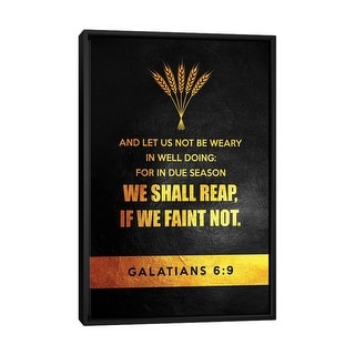 iCanvas "Galatians 6-9 Bible Verse" by Adrian Baldovino Framed Canvas ...
