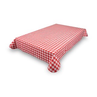 "Picnic Check" Red 52"x70" PEVA flannel backed tablecloth - Bed Bath ...