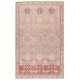 Bijou Machine Washable Medallion Pink/ Orange Area Rug - Bed Bath ...