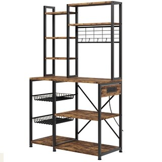 Bakers Rack with Power Outlet for Kitchen Spice - Bed Bath & Beyond ...