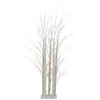 4' LED Lighted White Birch Twig Tree Cluster Christmas Decoration - Bed ...