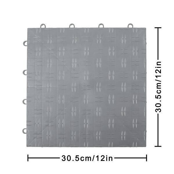 VEVOR Garage Tiles Interlocking 12'' x 12''(50 pcs) Dimaond Plate ...