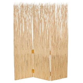 3 Panel Foldable Screen with Willow Branches, Natural Brown - Bed Bath ...