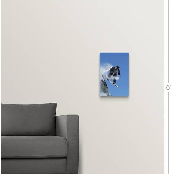 "Snowboarder jumping off ledge" Canvas Wall Art - Bed Bath & Beyond ...