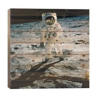 Apollo 11: Buzz Aldrin Print On Wood by Neil Armstrong - Multi-Color ...