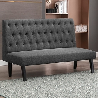 Mixoy Modern Upholstered Tufted Benches Bench High Back for Dining ...