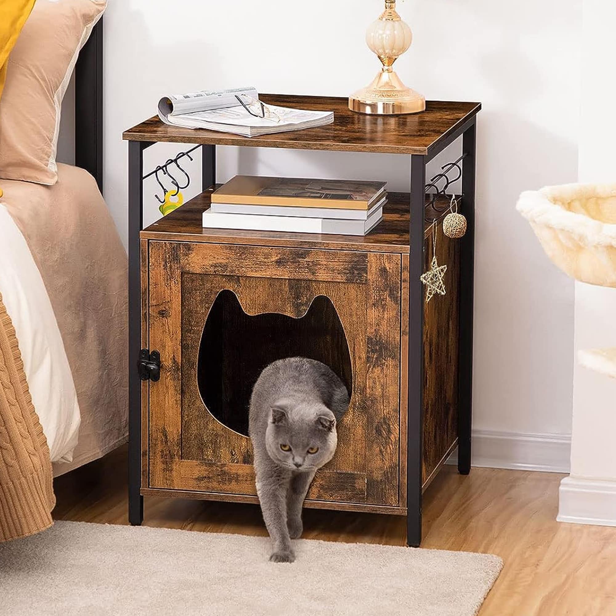 Roomfitters Cat Litter Box Enclosure, Hidden Cat Litter Box Furniture ...