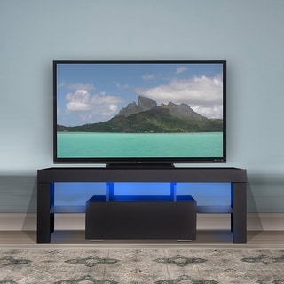 Color-Changing LED 51 Inch Modern TV Stand with Drawer, Media Console ...