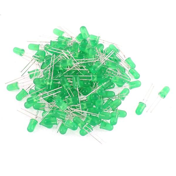 150pcs 5mm Green Color 2 Terminal LED Light Emitting Diodes Bulb Lamps ...
