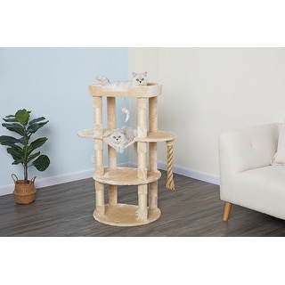 46" Jungle Rope Cat Tree Scratcher with Sisal Covered Posts - Bed Bath ...